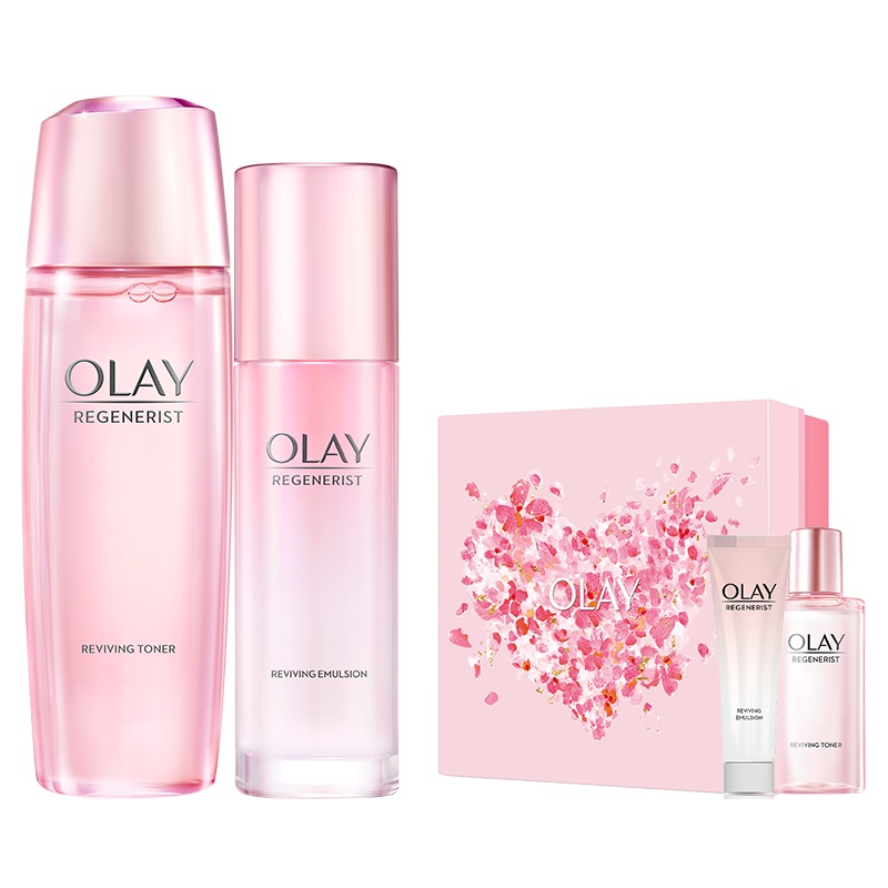 OLAY玉兰油桃花水乳2步护肤品套装礼盒(乳液+爽肤水)快乐优选 【图片 价格 品牌 报价】- 快乐购商城